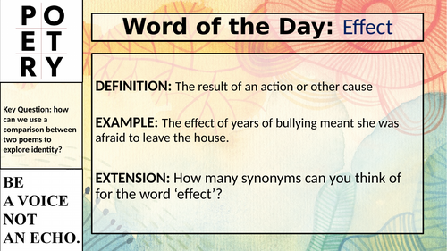 KS3: Poetry (marginalised voices), full SOW | Teaching Resources