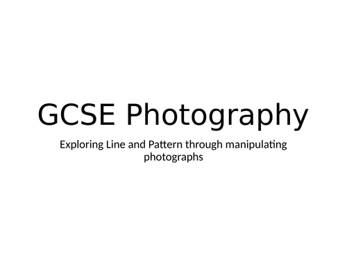 GCSE Photography Cover Task. Manipulating photos with drawn line (Non ...