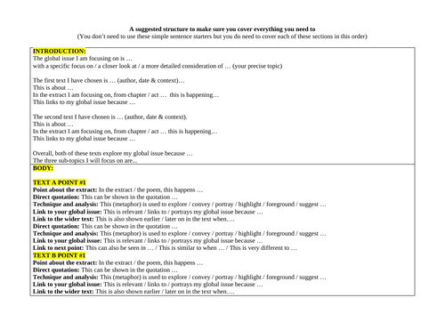 IB Literature: IO Scaffold Script | Teaching Resources