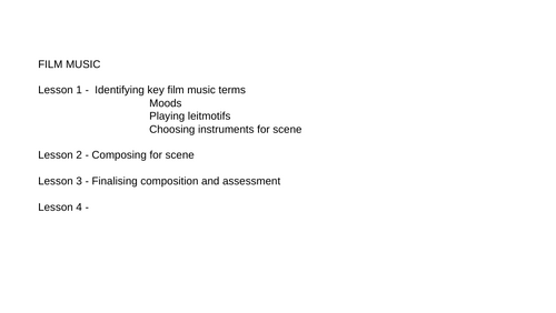 Year 8 Music - Film Music | Teaching Resources