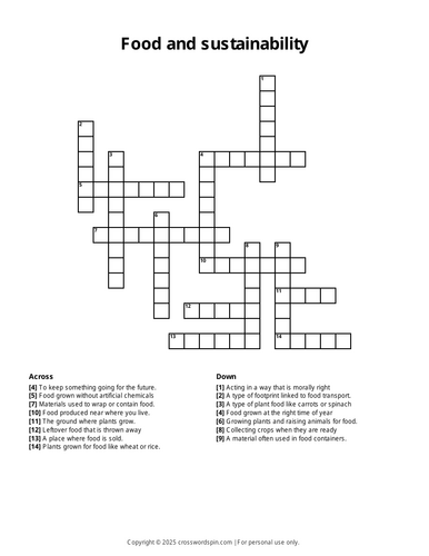 Sustainability crossword bundle (KS3) | Teaching Resources