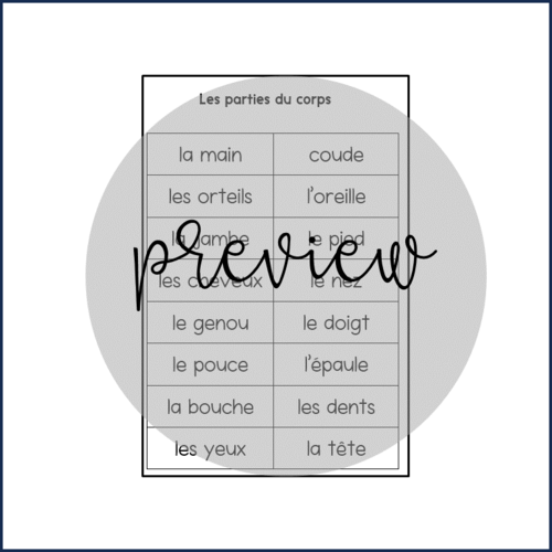 French Body Parts Worksheet – Fun Learning Activity for Kids | Teaching ...