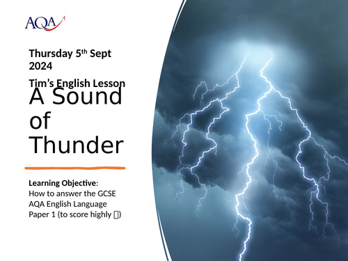 English GCSE P1 Sound of Thunder Language | Teaching Resources