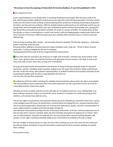 Fahrenheit 451 | Teaching Resources