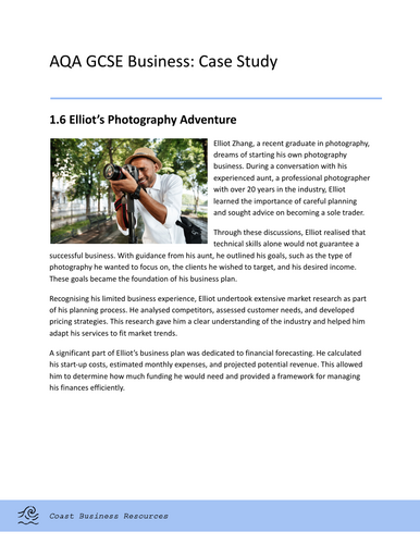 GCSE AQA Unit 1: A pack of Case Study Resources | Teaching Resources