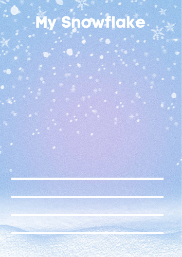 Snowflake writing template | Teaching Resources