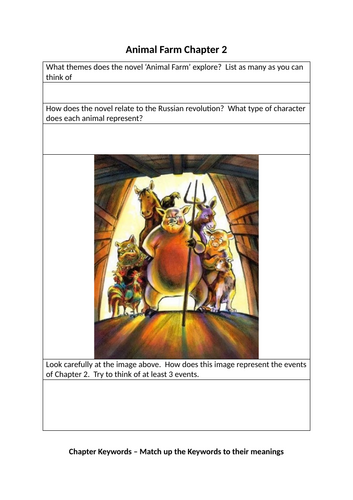 English Animal Farm Chapter 2 The Commandments Extract, comprehension ...