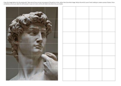 Sculpture grid drawing | Teaching Resources