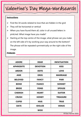 Valentine's Day Literacy Activities for High School | Teaching Resources