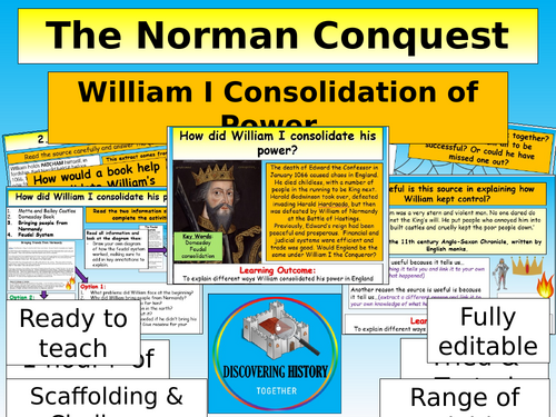William I Consolidation of Power | Teaching Resources