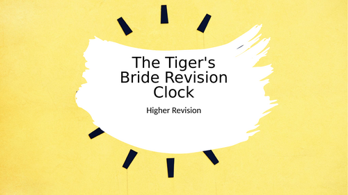 The Tiger's Bride by Angela Carter Unit | Teaching Resources