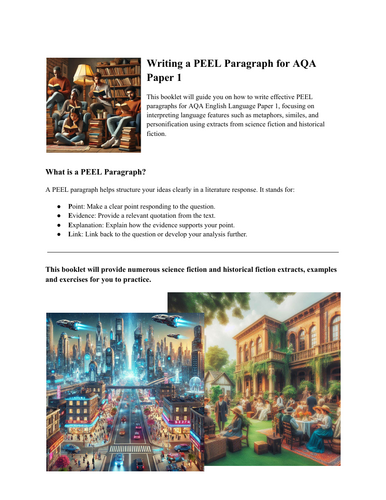 GCSE, English Language: PEEL Paragraphs in Science Fiction and ...