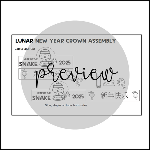 Chinese New Year 2025 Craft: Year of the Snake Crowns | Teaching Resources
