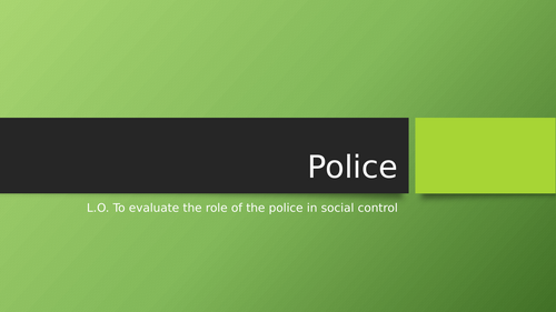 WJEC Criminology: Unit 4 Police Lesson - 1.2, 3.1 & 3.4 | Teaching ...