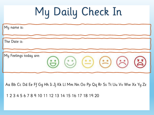 Daily Check In | Emotional Regulation |Emotional Awareness ...