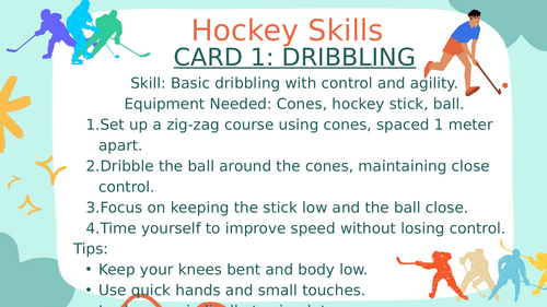 Hockey Skills Circuit Cards | Teaching Resources