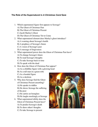 A Christmas Carol: The Role of the Supernatural - Stave One | Teaching ...