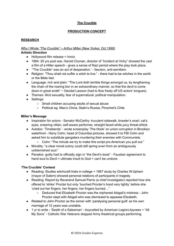 OCR A LEVEL DRAMA: Paper 2 The Crucible A/A* Model Essays & Notes ...