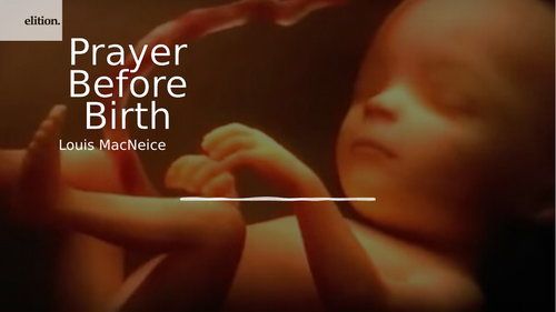 IGCSE English Literature 'Prayer Before Birth' Poetry Lesson | Teaching ...