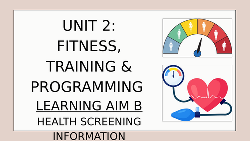 BTEC Sport Fitness Training and Programming PowerPoint Collection ...