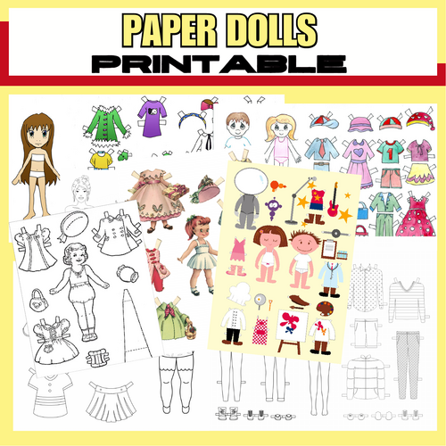 Paper Dolls Printable – Creative Cut-Out Fun for Kids | Teaching Resources