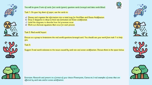 IB HL Chemistry S3.1.5- Acid rain and Ocean Acidification Group Work ...