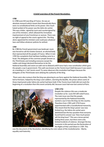 GCSE History - The French Revolution - Introduction lesson | Teaching ...