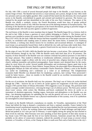 GCSE History - The French Revolution - Fall of Bastille | Teaching ...