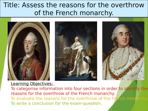 GCSE History - The French Revolution - The overthrow of Louis XVI ...