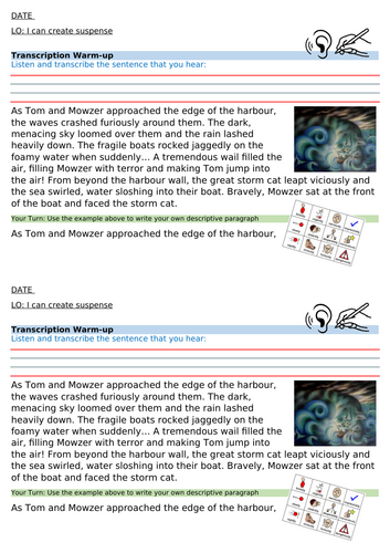 The Mousehole Cat (Antonia Barber) LKS2 Writing Sequence - 11 Lessons ...