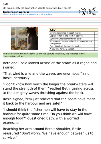 The Mousehole Cat (Antonia Barber) LKS2 Writing Sequence - 11 Lessons ...
