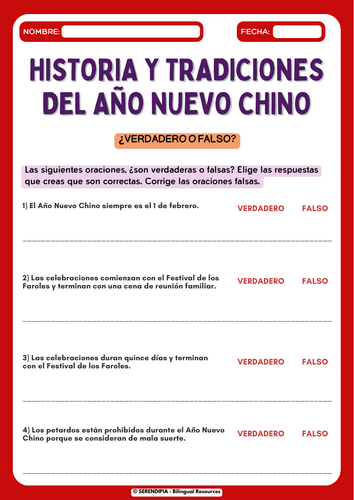 Año Nuevo Chino Lectura | Chinese Lunar New Year Reading Comprehension ...