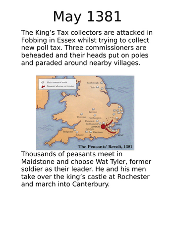 What happened to England in the summer of 1381? | Teaching Resources