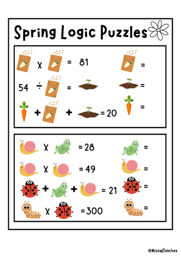 Spring Logic Puzzle | Teaching Resources