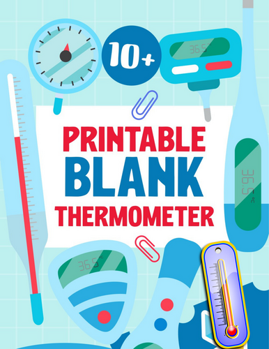 Printable Blank Thermometer – Easy-to-Use Template for Temperature ...