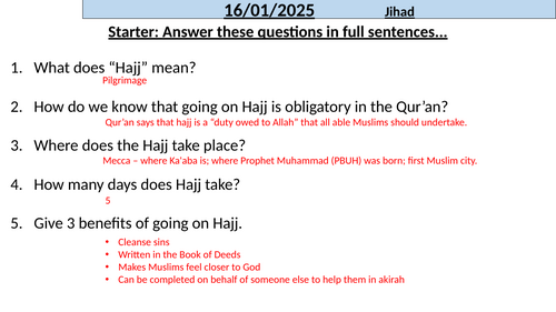 NEW Jihad Islam lesson & PPT for GCSE & KS3 | Teaching Resources