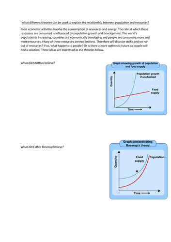 iGCSE Geography - Economic activity and energy - 6 - Population ...
