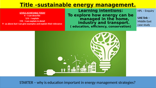 iGCSE Geography - Economic activity and energy - 10 - sustainability ...