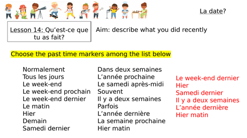 Module 1 Unit 5 Qu'est-ce que tu as fait? Edexcel GCSE French 2024 ...