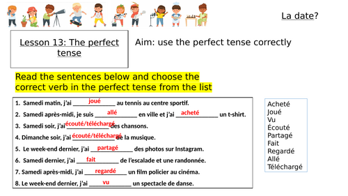 Module 1 Unit 5 Qu'est-ce que tu as fait? Edexcel GCSE French 2024 ...