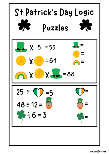 St Patrick’s Day Logic Puzzle | Teaching Resources