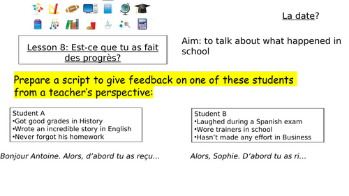Module 3 Unit 3 Est-ce que tu as fait des progrès? Edexcel GCSE French ...