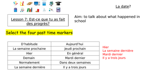Module 3 Unit 3 Est-ce que tu as fait des progrès? Edexcel GCSE French ...