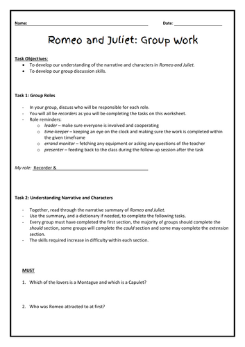 Valentine's Day Love in Literature Activities for High School ...
