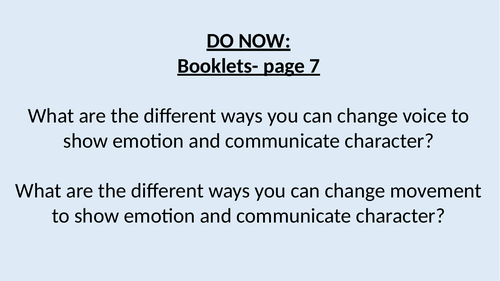 GCSE Intro to Drama booklet and PPTS | Teaching Resources