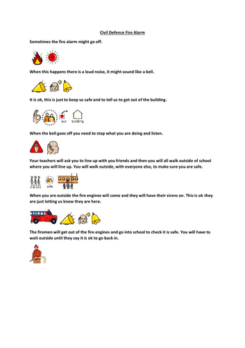 Social Story - Fire Alarm | Teaching Resources