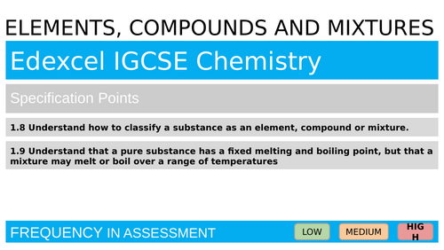 Elements, Compounds and Mixtures - Lesson and Worksheet - Unit 1 ...