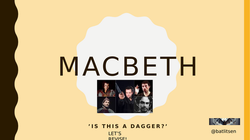 Macbeth's Dagger Soliloquy: Accessible Revision for SEND & LA ...