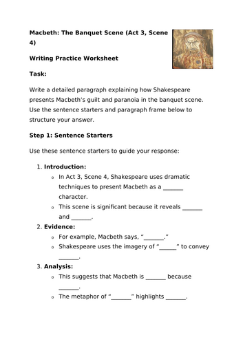 Macbeth Banquet Scene SEND-Friendly Revision PPT. | Teaching Resources