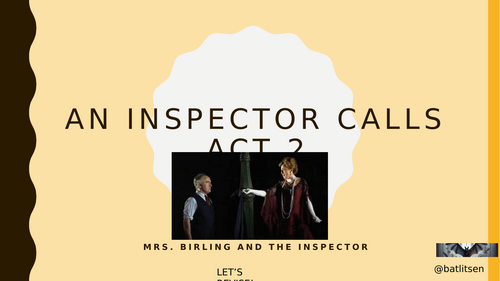 An Inspector Calls Act 2: SEND-Friendly Lesson and Worksheet on Mrs ...